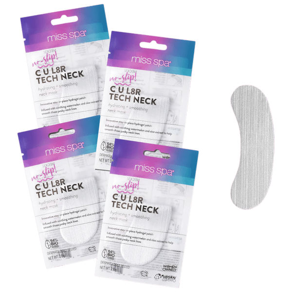 MorningSave: 8-Pack: Miss Spa No-Slip Tech Neck Smoothing Neck Mask