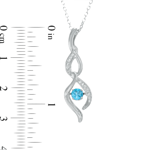 MorningSave: Infinity Pendant with Fluttering Blue Topaz & White ...