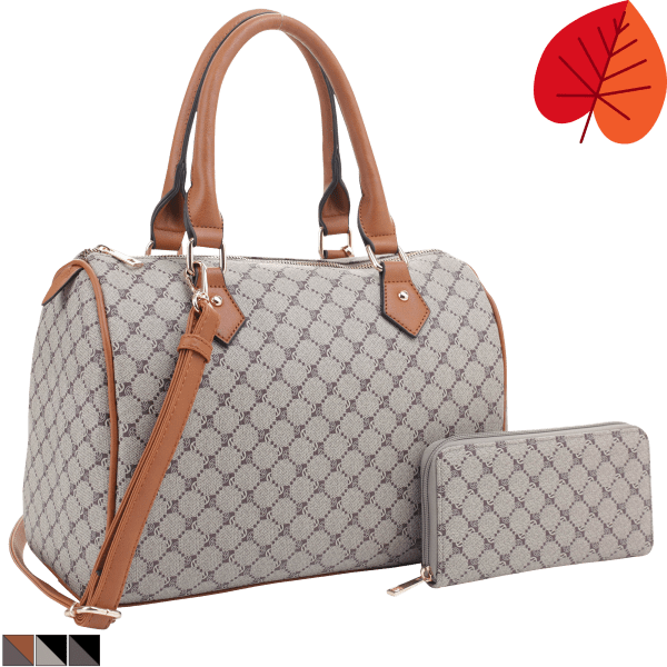 MorningSave: Malibu Skye Signature Print Satchel with Wallet