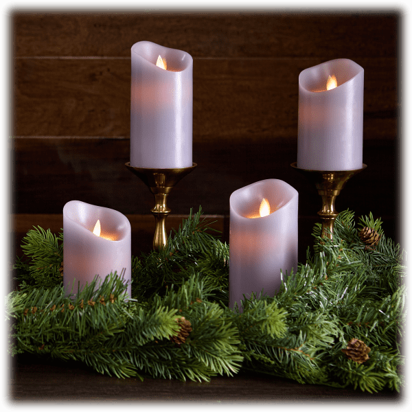 SideDeal: Unmatched 4-Piece Flame-Wave Candle Set With Gift Boxes