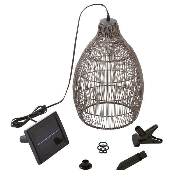 MorningSave: My Home Faux Rattan Solar Hanging Pendant Light