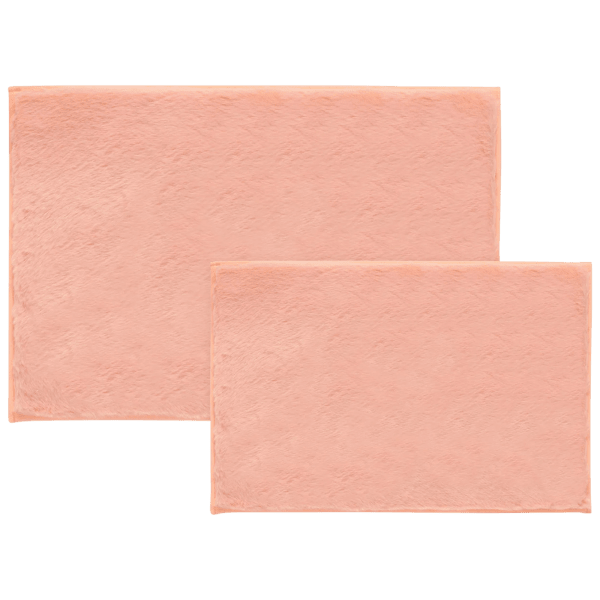 MorningSave: Bibb Home 2-Piece Faux Fur Bath Mat Set