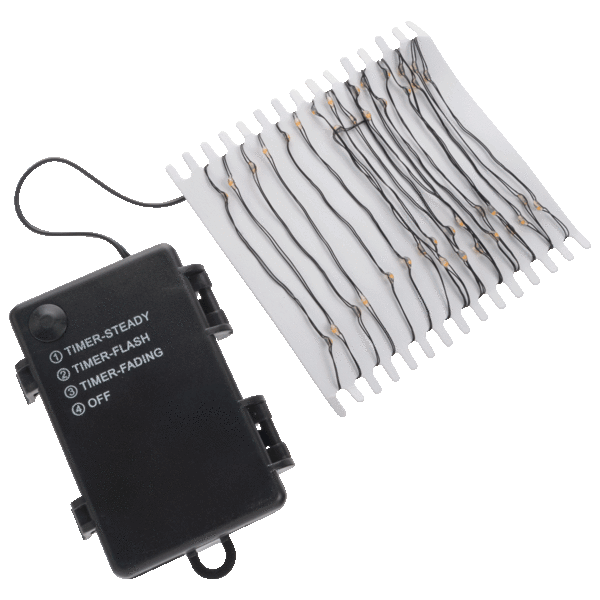 MorningSave: Darice Moon Lights 60ct White Twinkling With Black Wire (10ft)