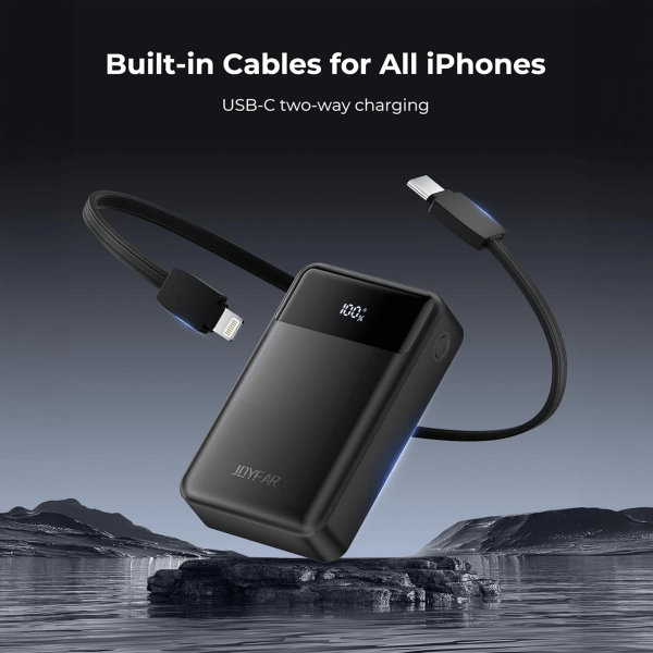 Meh: 2-Pack: JOYFAR 30,000mAh Power Bank with 2 Built-in Cables
