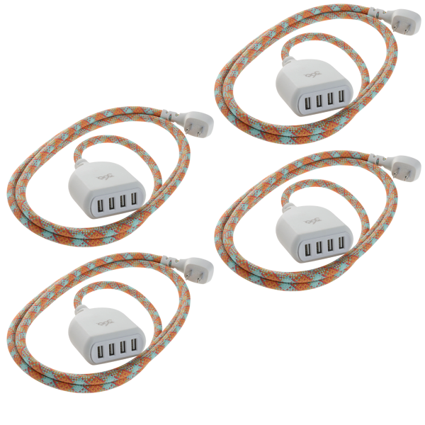MorningSave: 4-Pack: 360 Electrical Habitat Braided USB Extension Cord ...