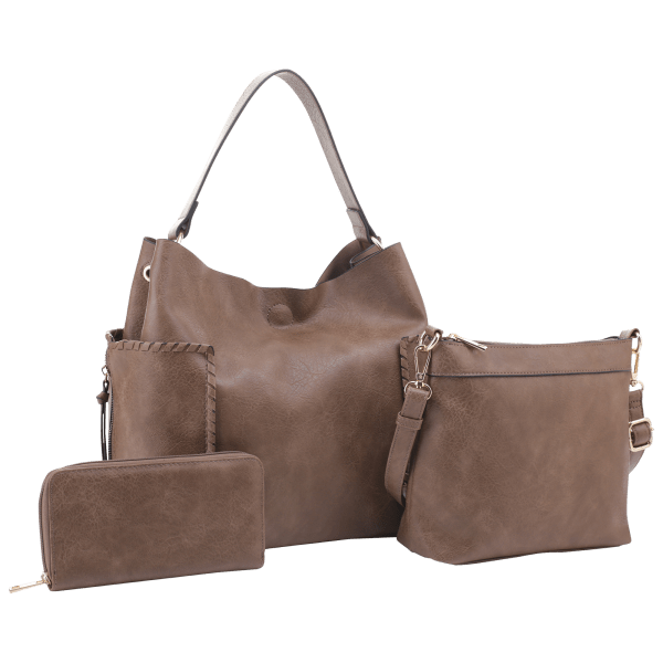 MorningSave: Malibu Skye 3 Piece Hobo Set With Inside Crossbody and Wallet