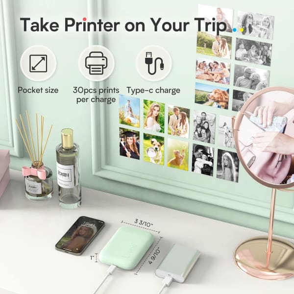 SideDeal: Liene Instant Mini Portable Color Mono Picture Printer ...
