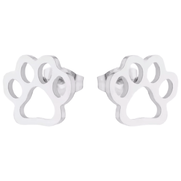 MorningSave: Hollywood Sensation Paw Print Outline Stud Earrings