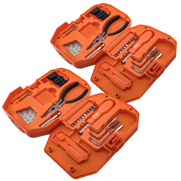 MorningSave: 2-Pack: Flipo Tool Pod 24-Piece Tool Set With LED Dual Use ...