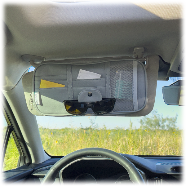 MorningSave: 2-Pack: Autofit Visor Organizers With Sunglass Holder