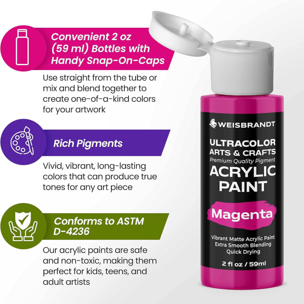 MorningSave: Weisbrandt 18-Piece Ultra Color Acrylic Paint Set