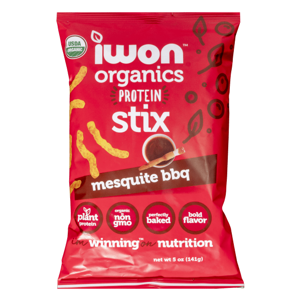 SideDeal: 12-Pack: IWON Organics Mesquite BBQ Protein Stix (5 oz)