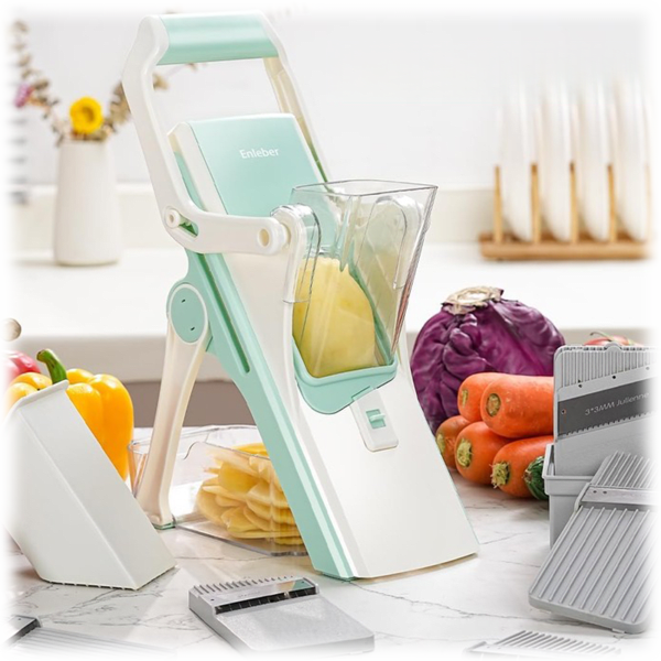 MorningSave: Enleber Upright Mandoline Slicer Safe Vegetable Chopper
