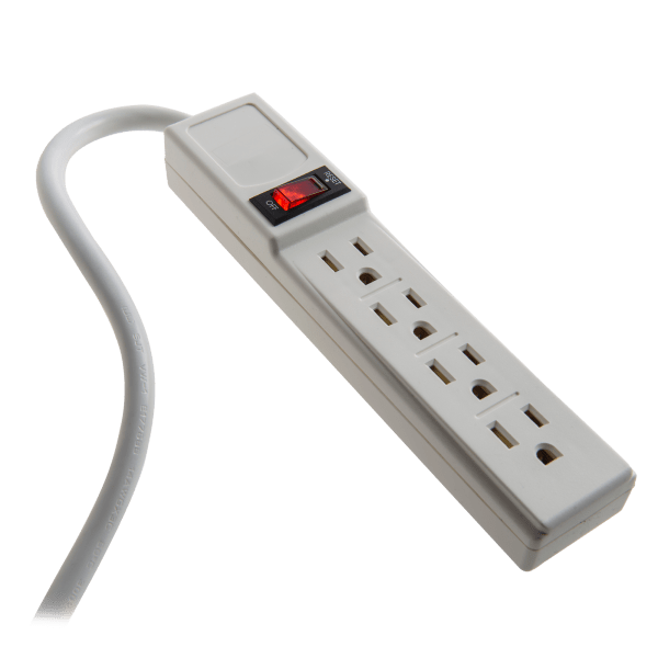 Meh: 4-Pack: 4-Outlet Surge Protector with 12-Foot 14 AWG Cord