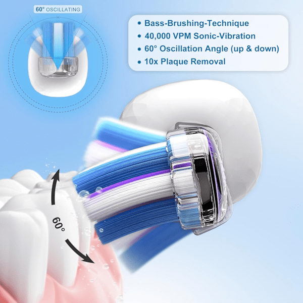 Meh: Chasfit Oscillating Sonic Toothbrush with 4 Brush Heads
