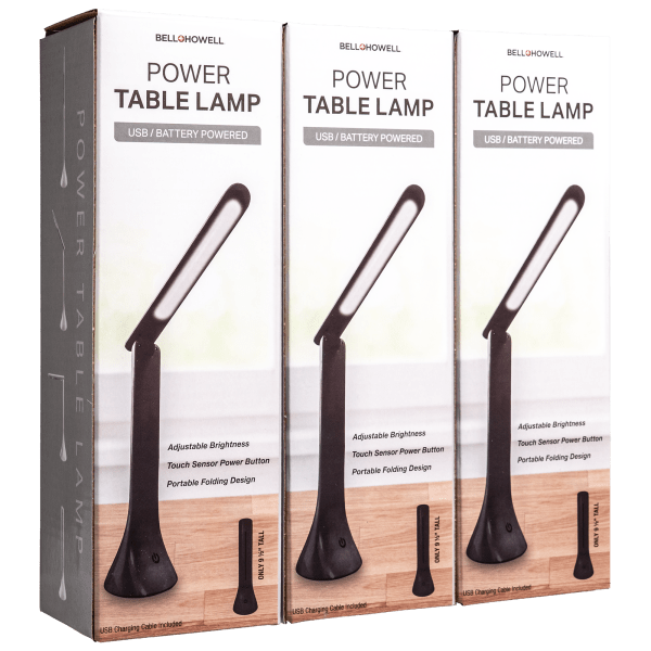 MorningSave: 3-Pack: Bell & Howell Power Table Lamps