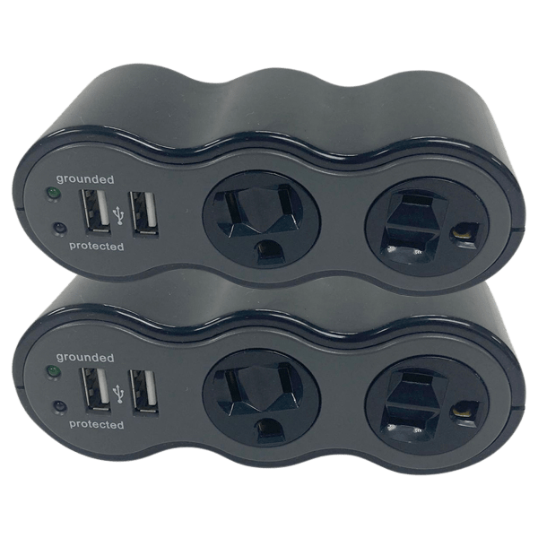 MorningSave: 2-Pack: 360 Electrical PowerCurve Mini 2-Outlet Rotating ...
