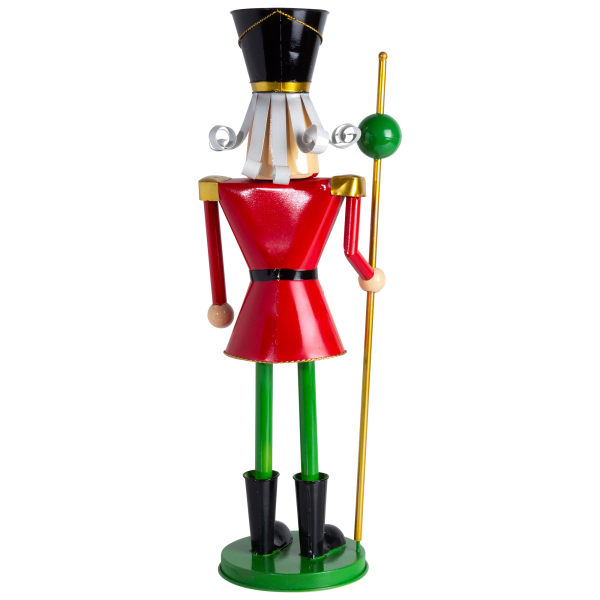 MorningSave: Kringle Express 24" Metal Nutcracker Statue