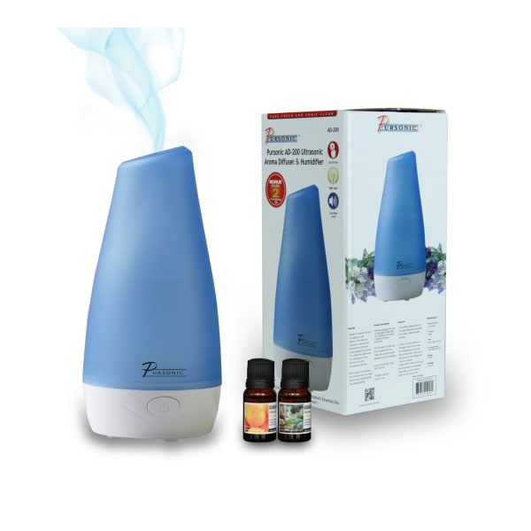 MorningSave: Pursonic Oil Diffuser and Humidifier with 2 Scented Oils