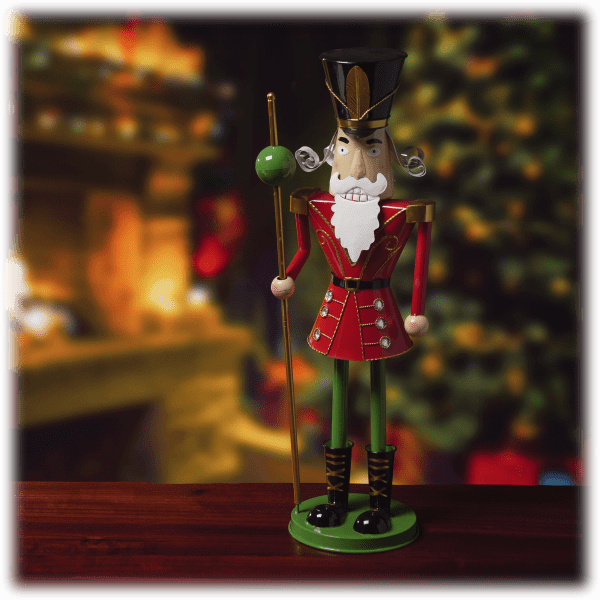 MorningSave: Kringle Express 24" Metal Nutcracker Statue