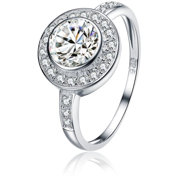 MorningSave: Sterling & CZ Bezel-set Ring