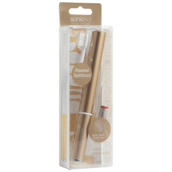 3-Pack: Sonicket Sonic Travel Toothbrushes