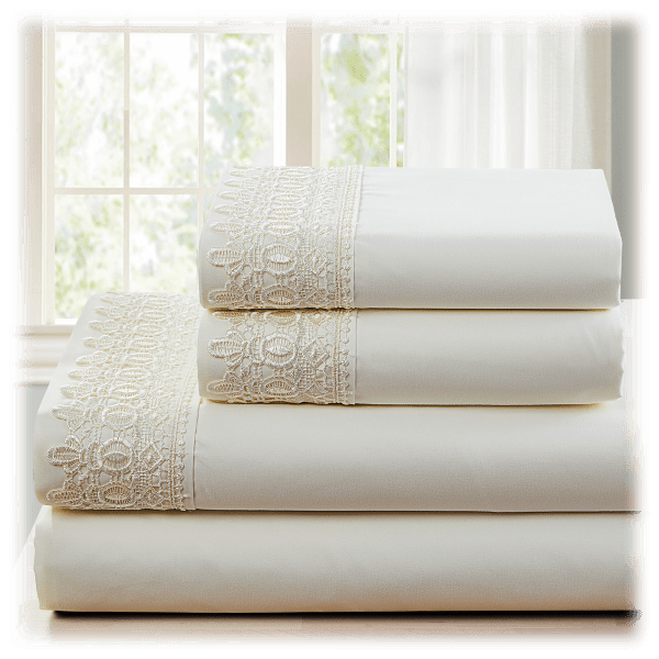 MorningSave: Spirit Linen Home Lace Sheet Set