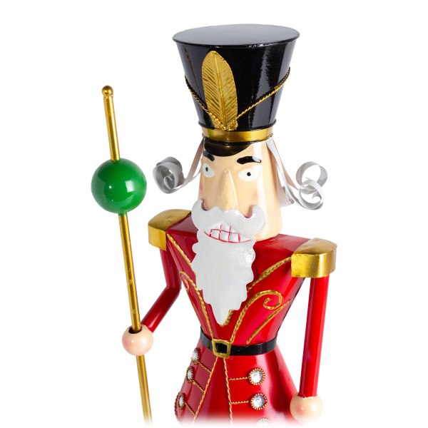MorningSave: Kringle Express 24" Metal Nutcracker Statue