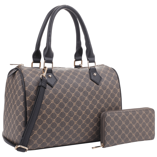 MorningSave: Malibu Skye Signature Print Satchel with Wallet