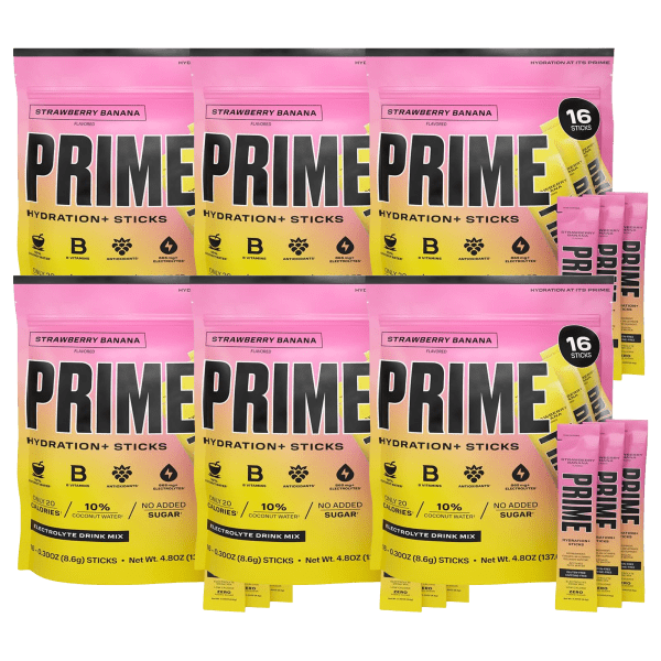 SideDeal: 96-Pack: Prime Hydration+ Sticks (Strawberry Banana)