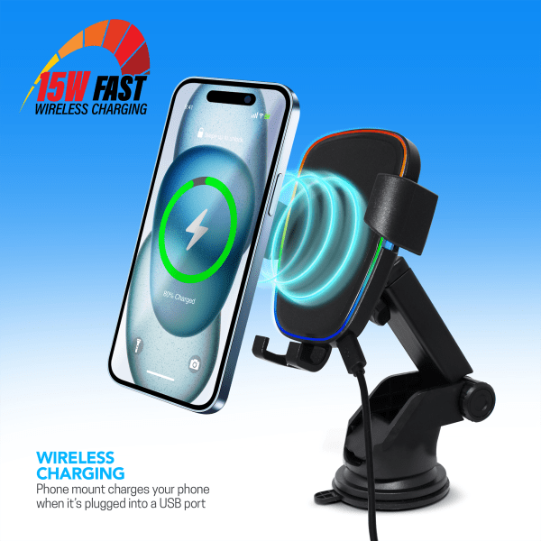 MorningSave: ZenGlow LED Wireless Charging Universal Extendable Mount