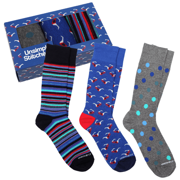 Meh: 6-Pack: Unsimply Stitched Men's Gift Box Socks with Holiday Themes