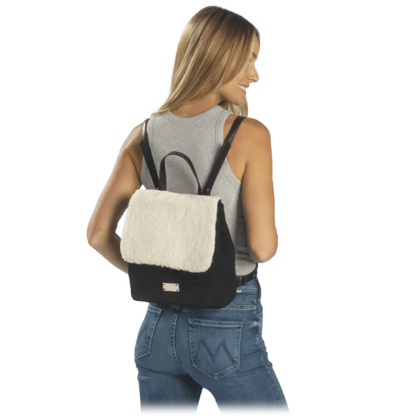 MorningSave: Bearpaw Shearling Flap Mini Backpack