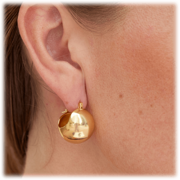 MorningSave: Savvy Cie 18K Gold Plated Bold Bucket Hoop Earrings