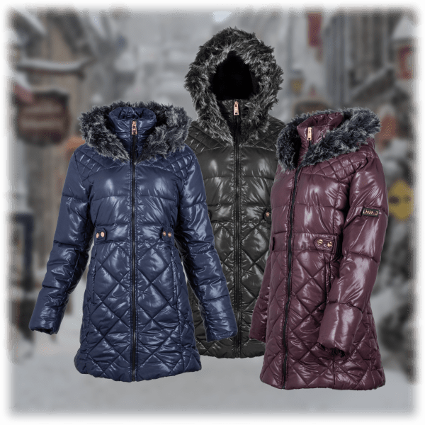 MorningSave: Nicole Miller Hooded Parka Jacket with Faux Fur Trim Hood