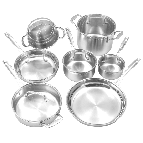 MorningSave: Cuisinart 12-Piece Tri-Ply Stainless Steel Cookware Set