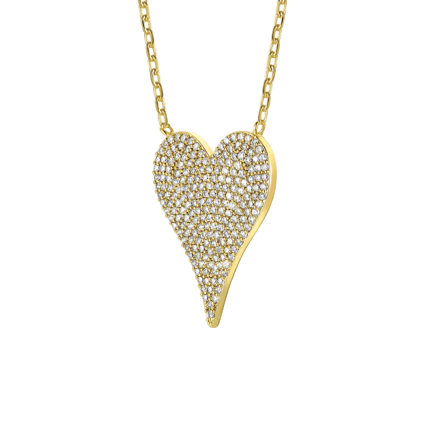 MorningSave: Rachel Glauber Pave Simulated Diamond Heart Layering ...