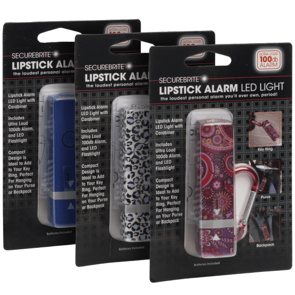 MorningSave: 3-Pack: SecureBrite LED Lipstick Alarms