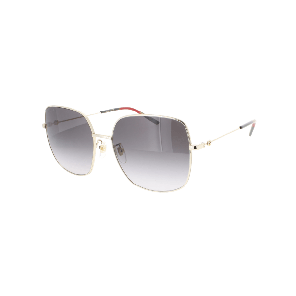 Shop Univision: Gucci Gafas de Sol Cuadradas Doradas con Lentes Grises ...