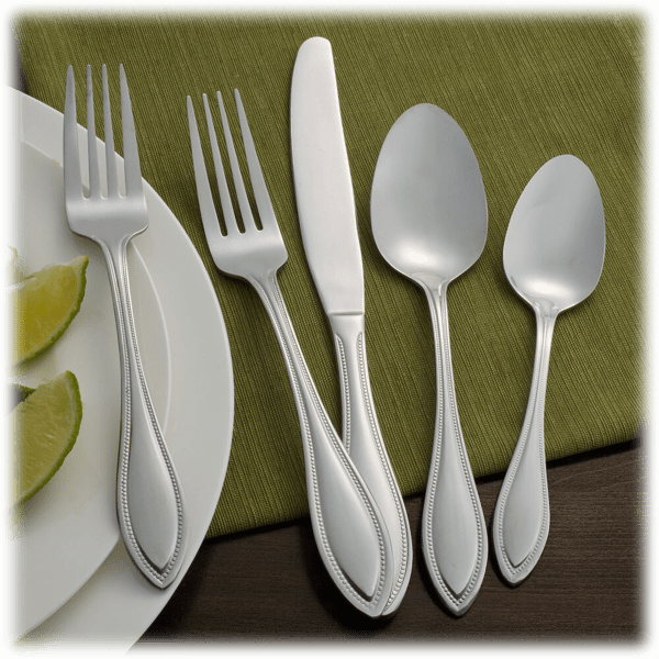 MorningSave: Pfaltzgraff 53-Piece American Bead Flatware Set