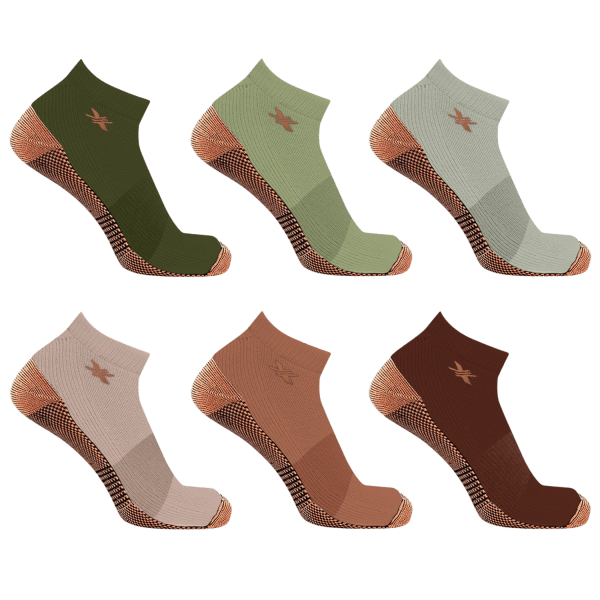 MorningSave: 6-Pack: Copper Flux Unisex Copper-Infused Low Cut Ankle ...