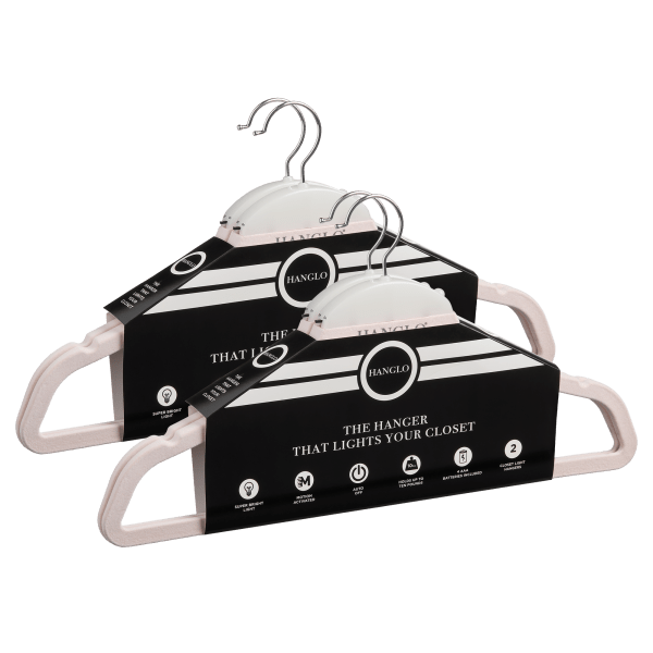 MorningSave: 4-Pack: Hanglo Hanger 2-in-1 Hanger and Closet Light