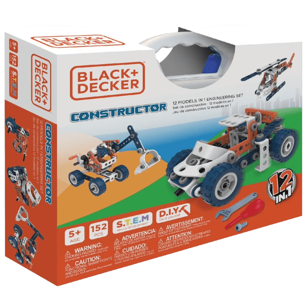 SideDeal: Black & Decker Jr Constructor 152-Piece 12-in-1 Engineering Set