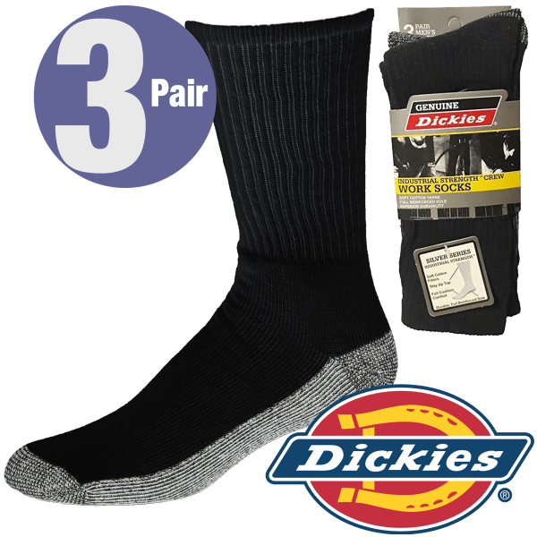 MorningSave: 3-Pack of Genuine Dickies Industrial Strength Crew Work Socks