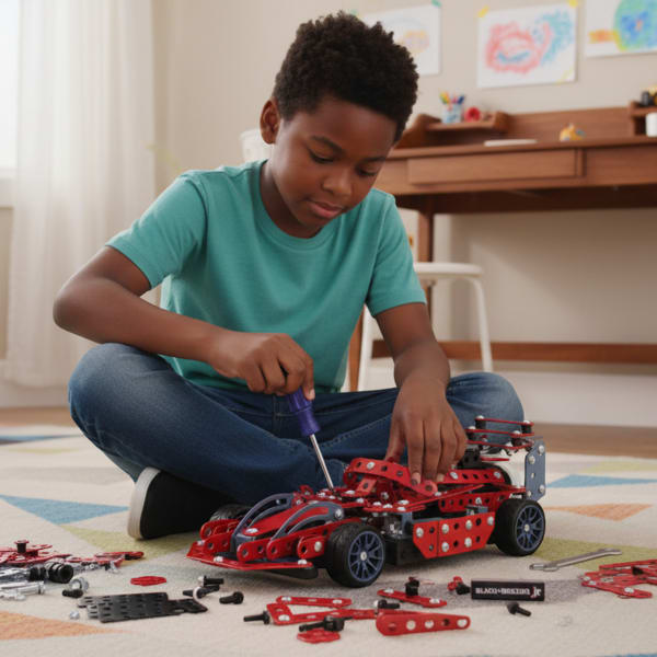 Meh: Black & Decker Jr 287-Piece Constructor Racer Set