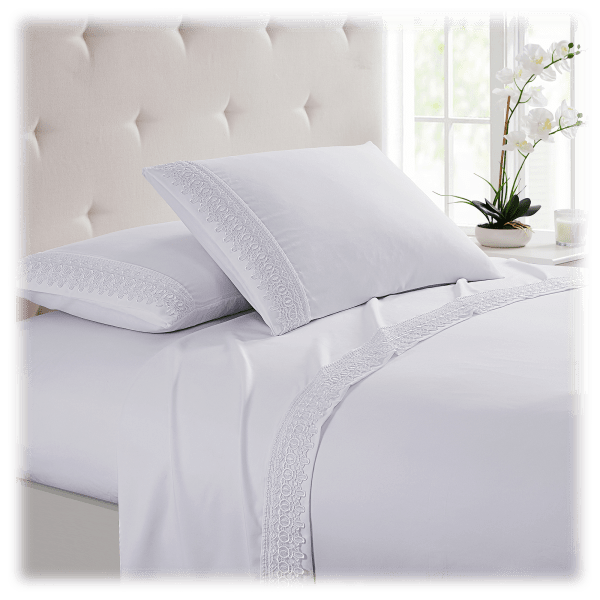 Spirit Linen Home Lace Sheet Set