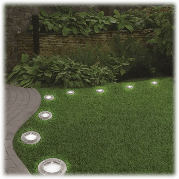MorningSave: 4-Pack: Brookstone Solar-Powered Disc Lights