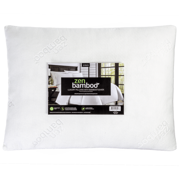 MorningSave: 2-Pack: Zen Bamboo Plush Gel Fiber Pillows