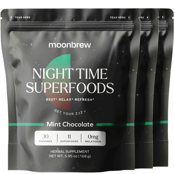 Meh: 3-Pack: MoonBrew Nighttime Superfoods Natural Sleep Aid Drink Mix