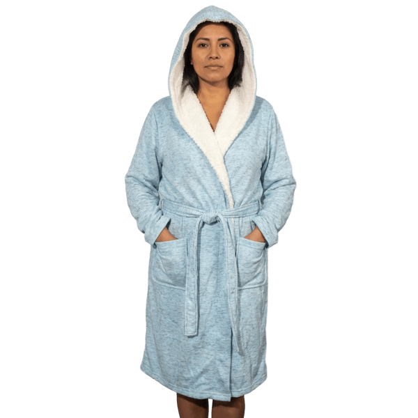 MorningSave: Etymology Heather Jersey Robe with Sherpa Hood